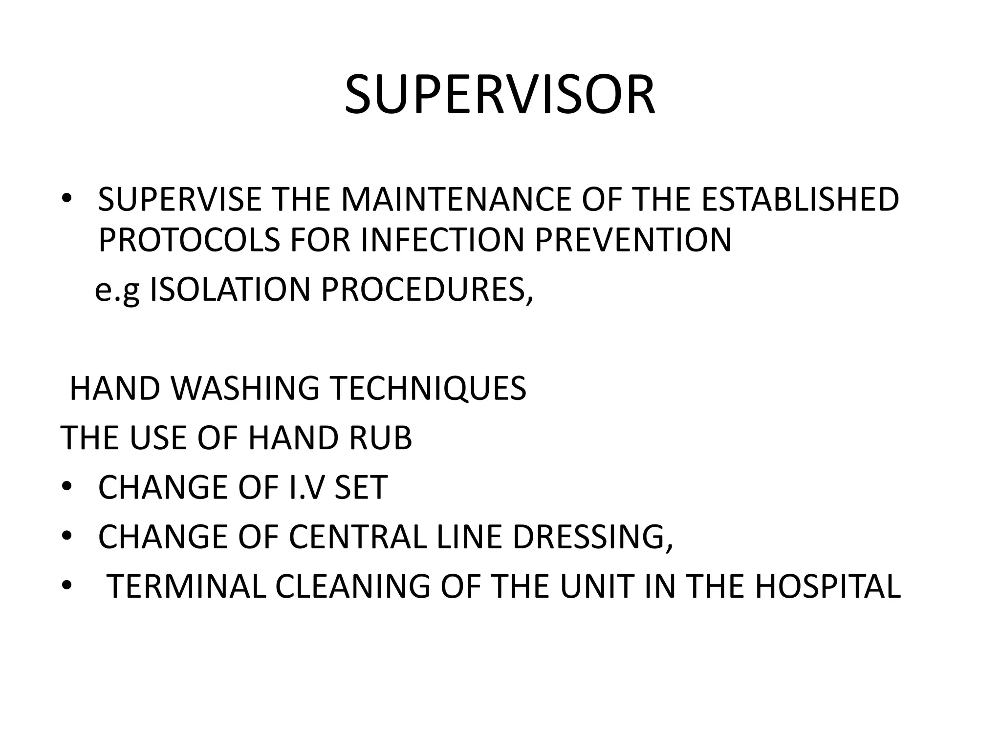 ROLE OF Infection control nurse.......... | PPTX