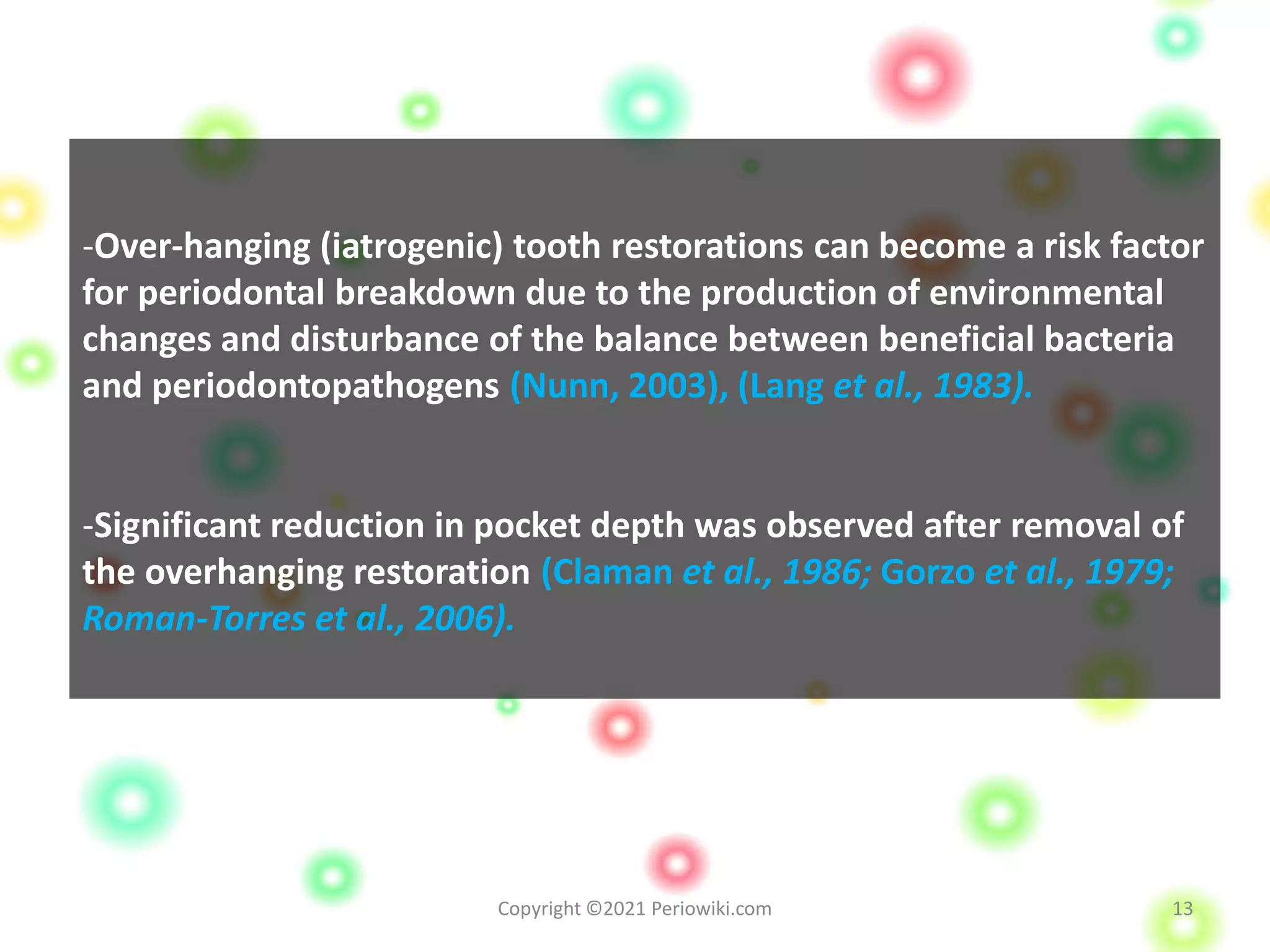 Role of iatrogenic factors in the etiology of periodontal disease | PPTX