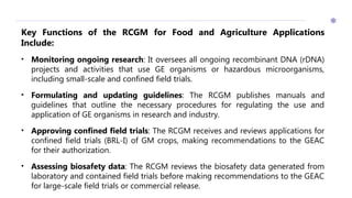 ROLE OF IBSC,RCGM,GEAC FOR GMO APPLICATION IN FOOD AND AGRICULTURE.pptx