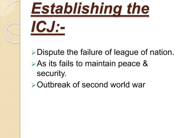 Role of icj in solving internation dispute | PPTX | Legal Services ...