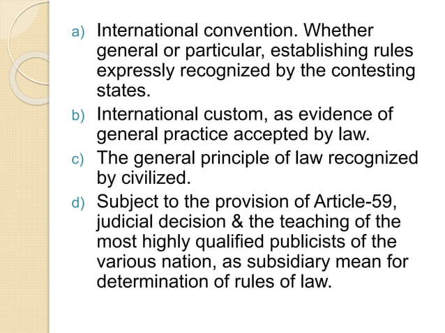 Role of icj in solving internation dispute | PPTX | Legal Services ...