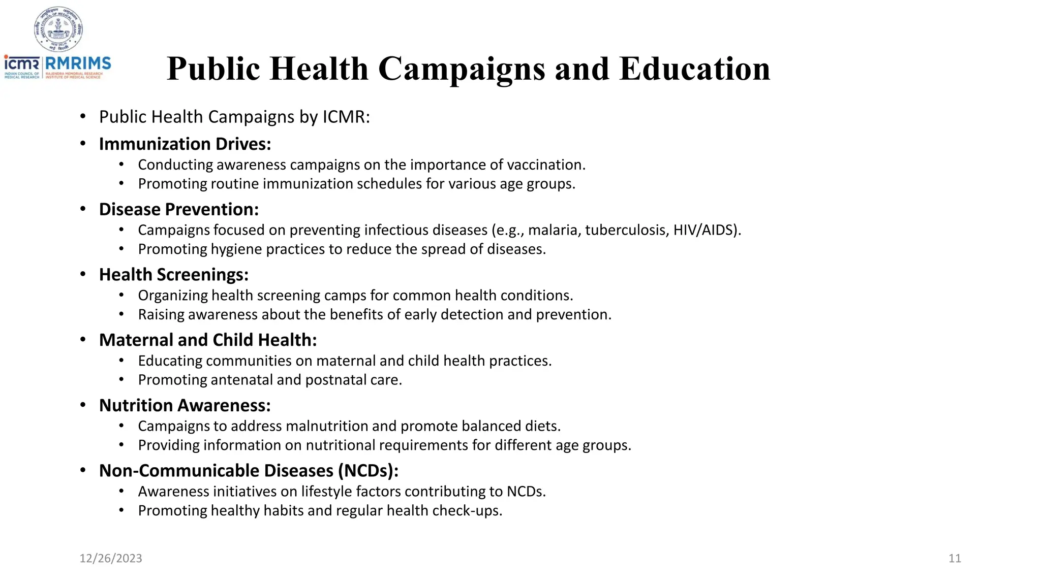 Role of ICMR in Public Health.pdf