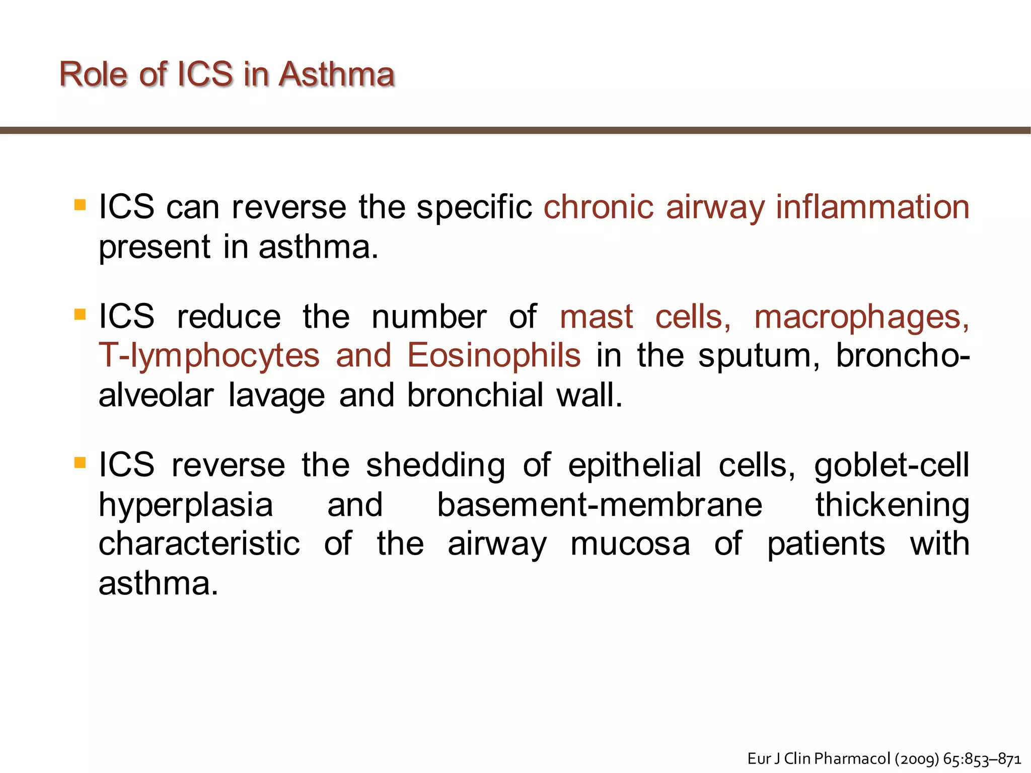 Role of ICS in Asthma and COPD | PDF