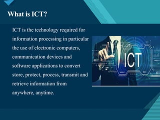 Role of ict and digitalization in our life | PPTX