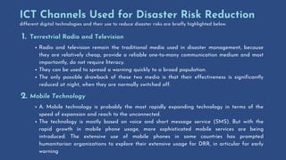 Role of ICT (information communication technology) in disaster ...