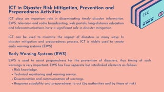 Role of ICT (information communication technology) in disaster ...