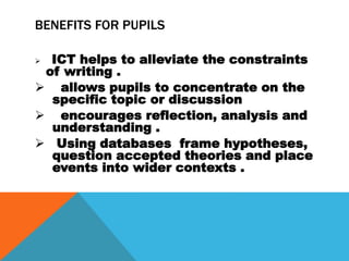 Role of ict in research | PPTX
