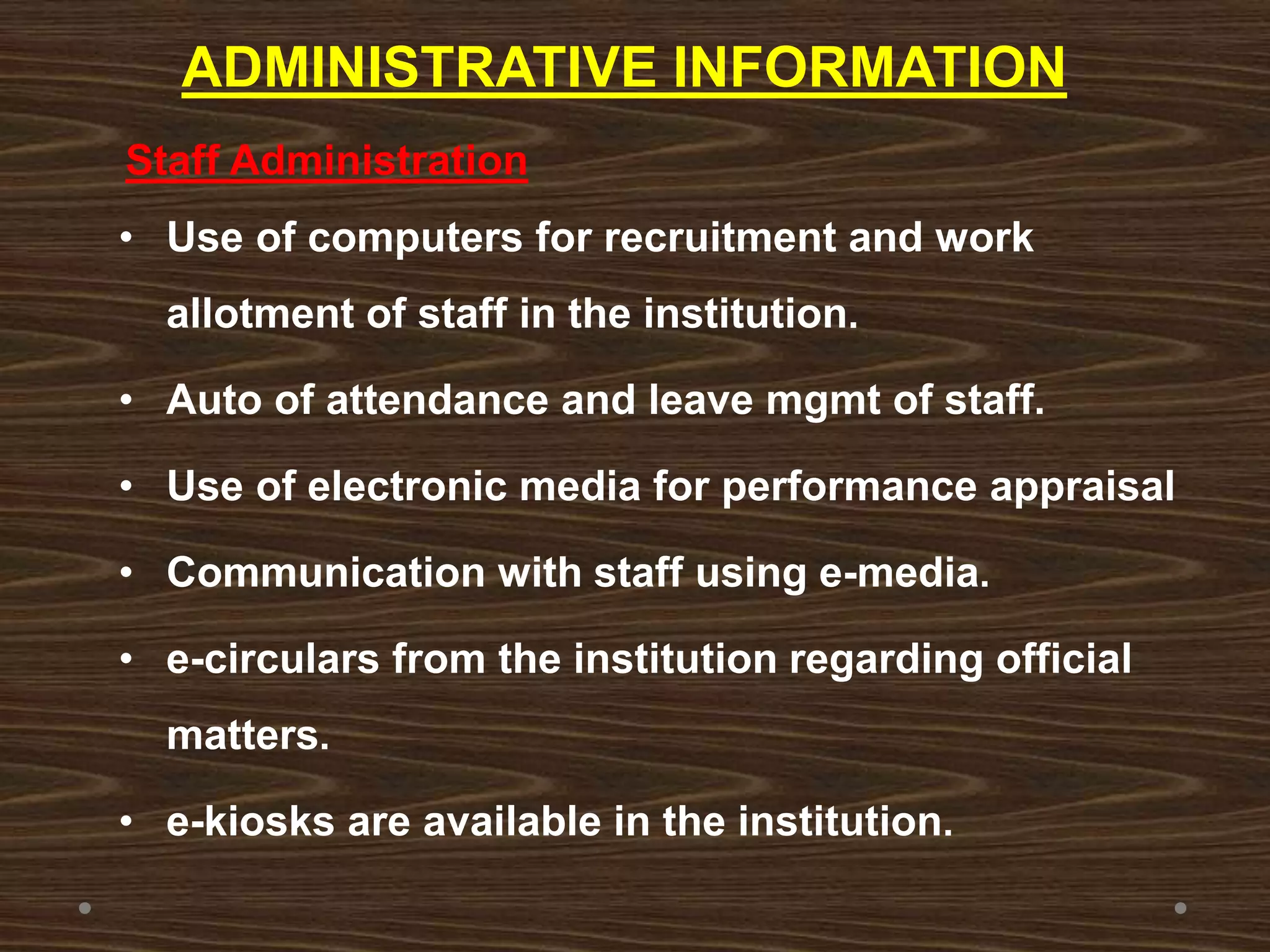 Role of ict in school administration | PPTX