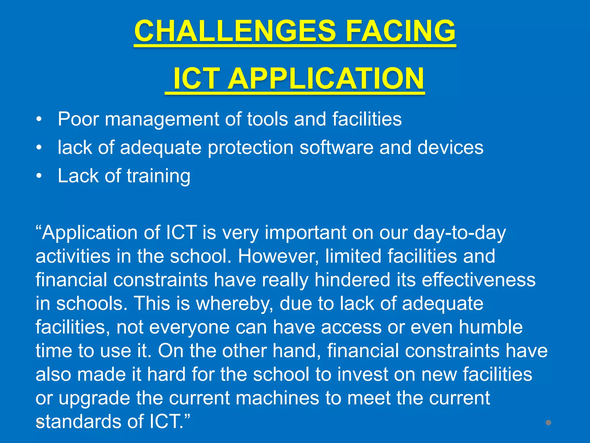 Role of ict in school administration | PPTX