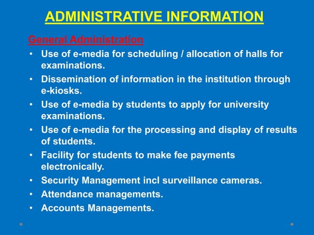 Role of ict in school administration | PPTX