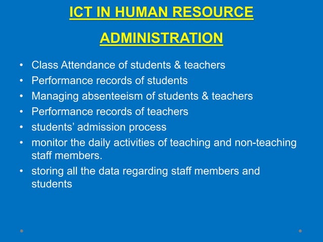 Role of ict in school administration | PPTX