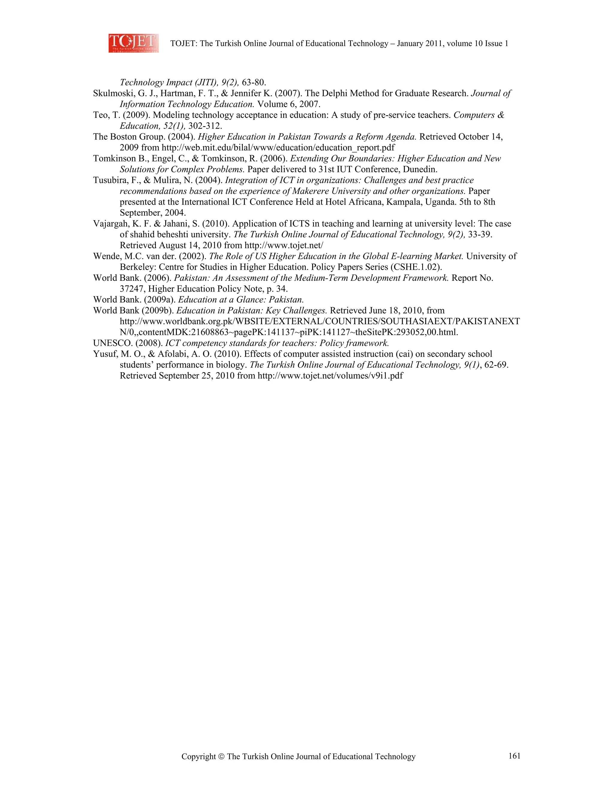 Role of ict in shaping the future of pakistani higher education | PDF