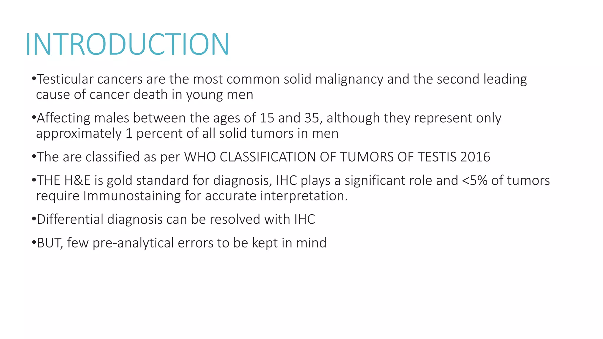 Role of ihc in testicular tumors | PPTX