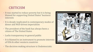 Role of IMF & World Bank & New Development Bank | PPTX