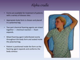 Role of immobilisation and devices in radiotherapy | PPTX