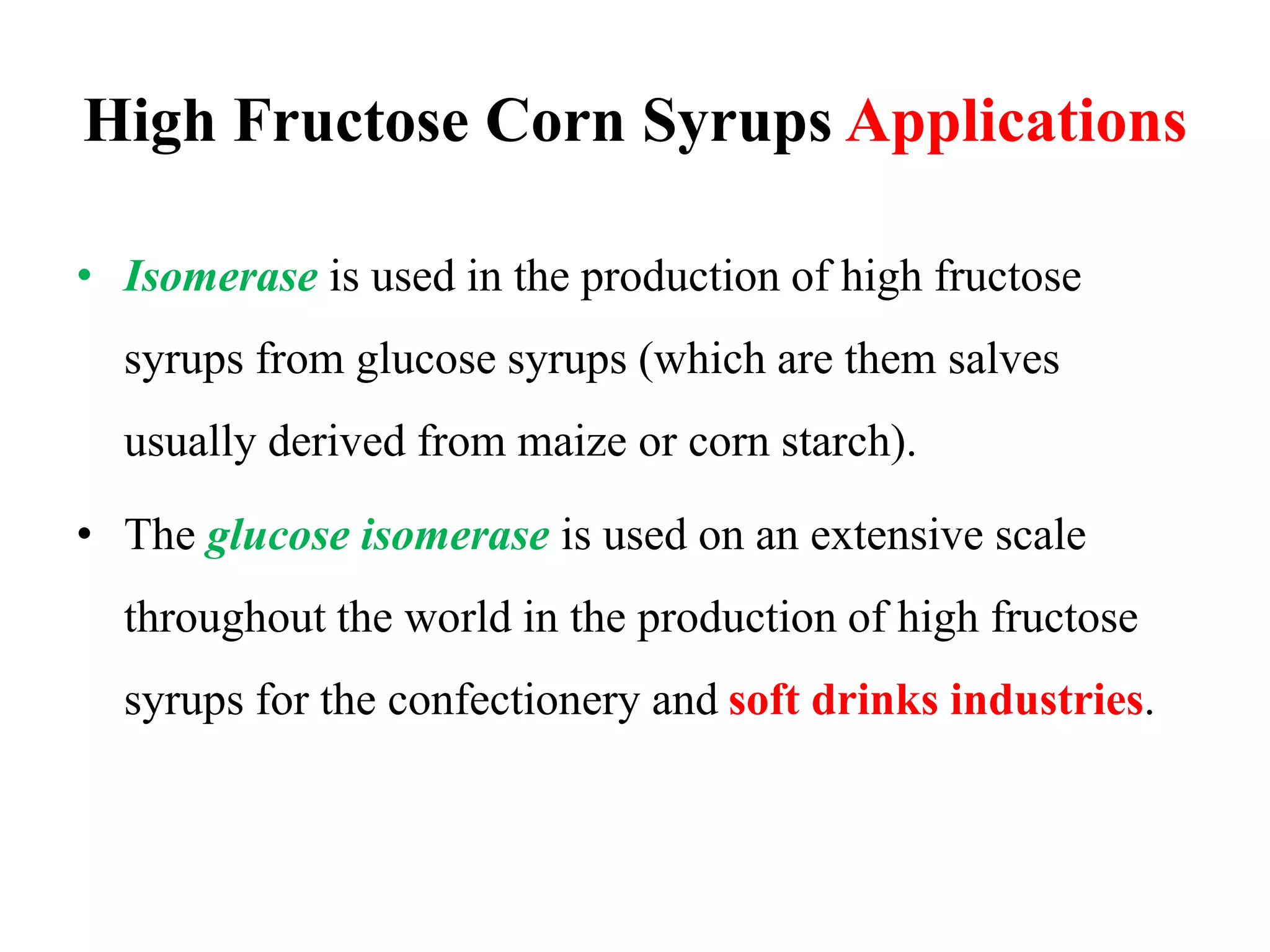 Role of immobilized Enzymes in Food industry | PPTX