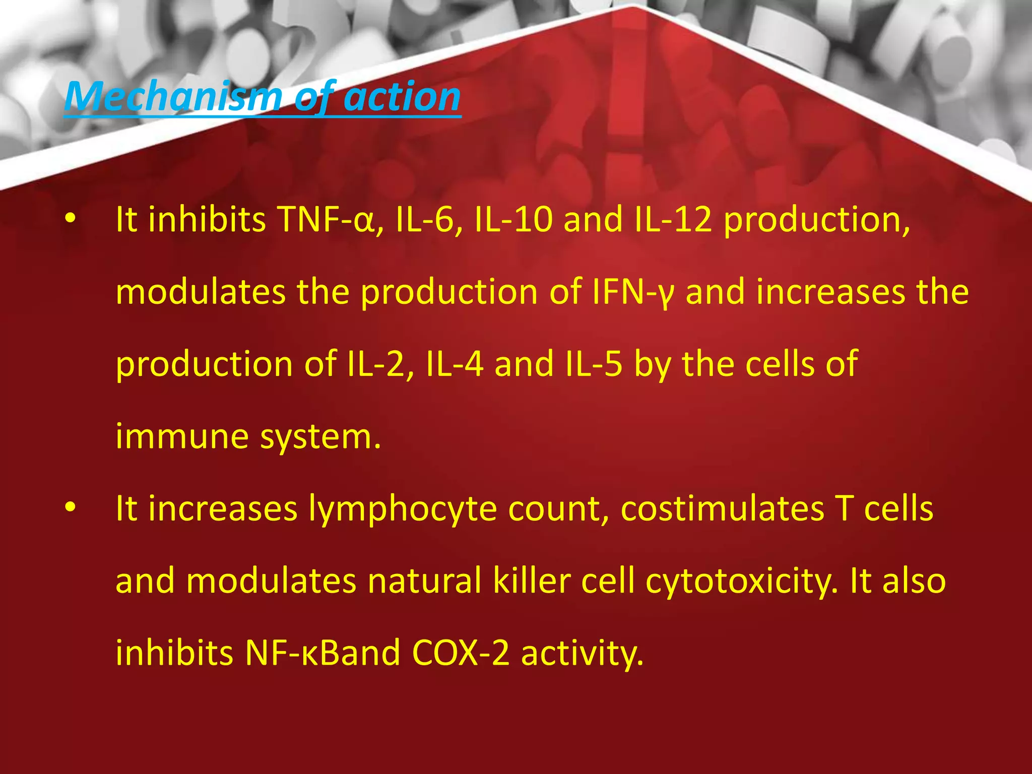 Role of immunomodulators in oral diseases | PPTX