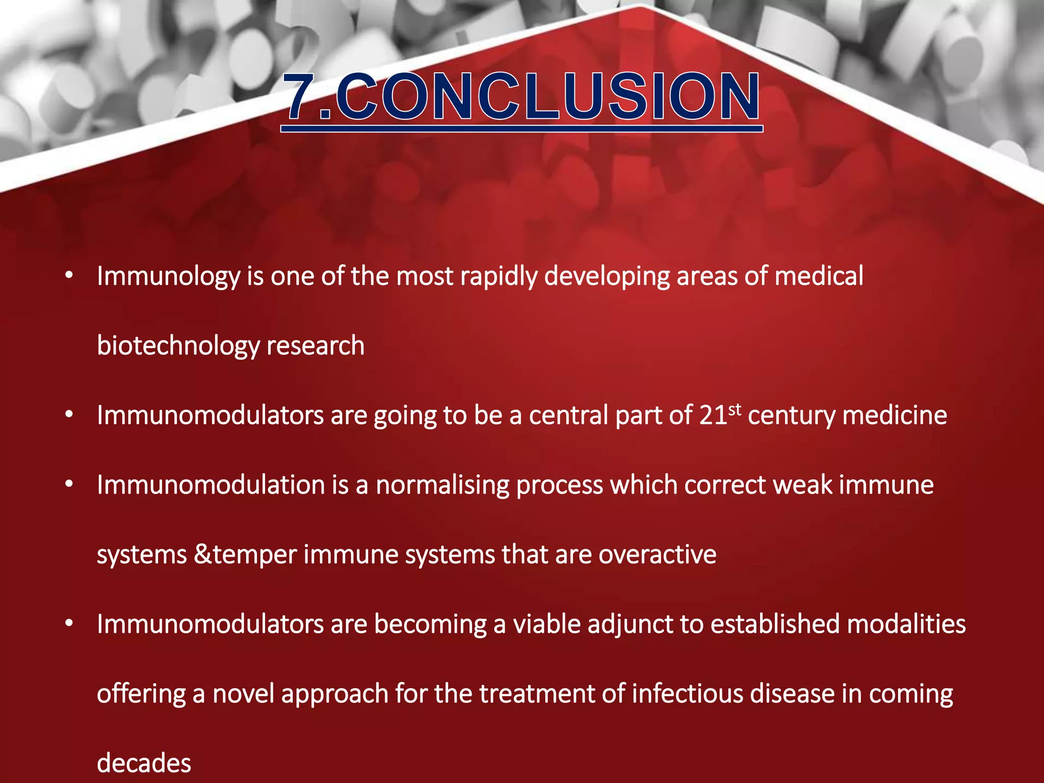 Role of immunomodulators in oral diseases | PPTX