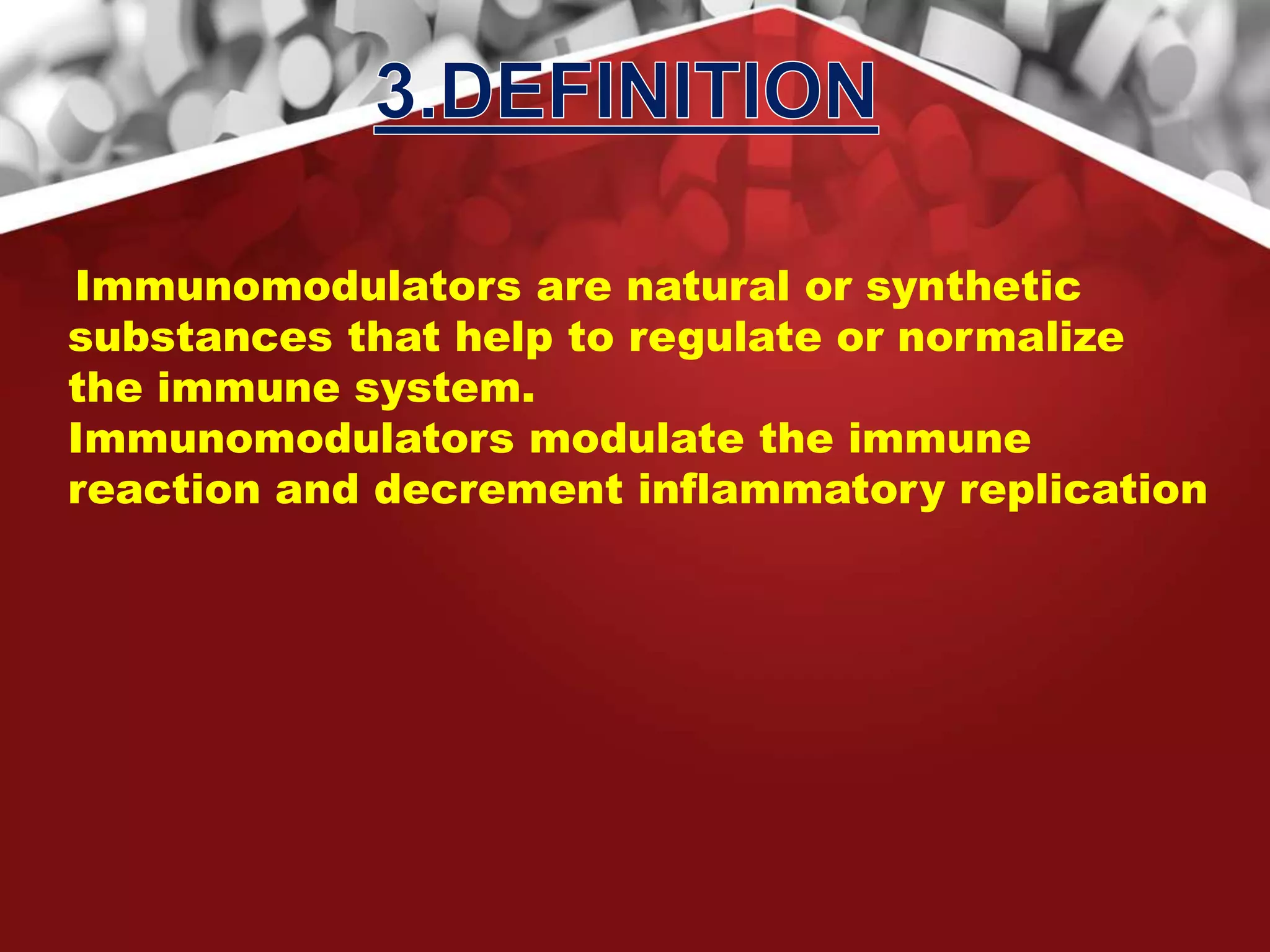 Role of immunomodulators in oral diseases | PPTX