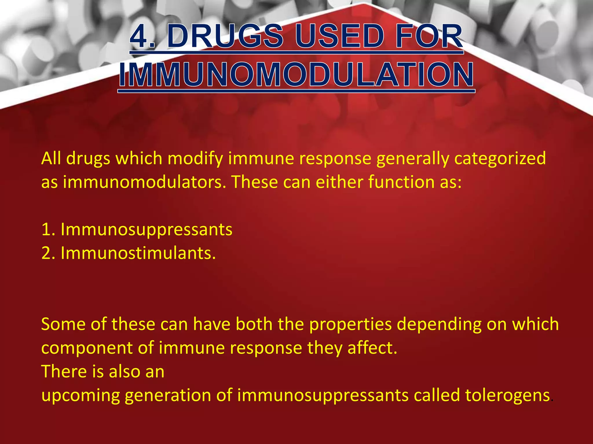 Role of immunomodulators in oral diseases | PPTX