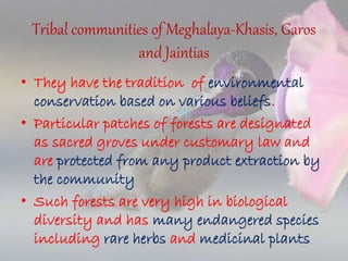 Role of indigenous people in biodiversity conservation | PPTX