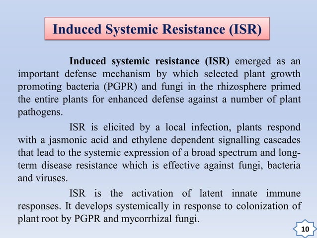 Role of Induced Systemic Resistance (ISR)In Plant Disease Management | PDF
