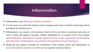 Role of inflammation in Cancer.pptxjkkkkk | PPTX
