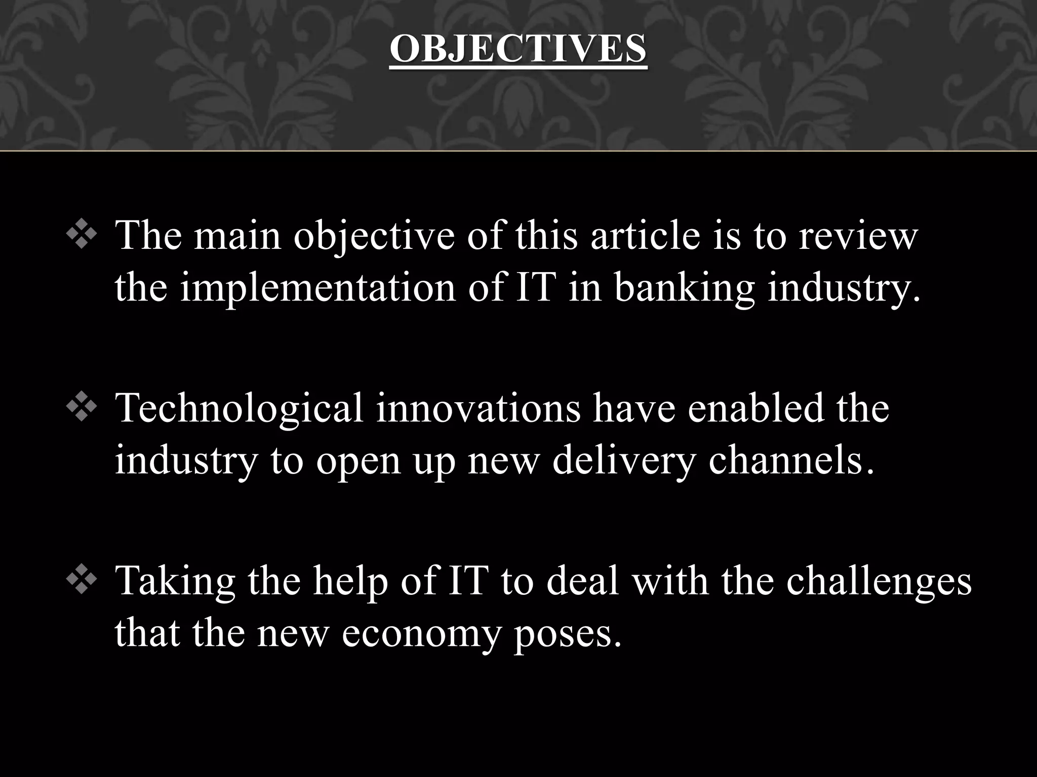 Role of information technology in finance | PPTX