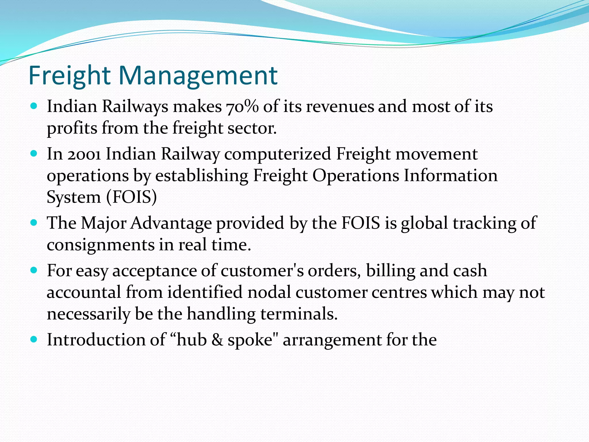 Role of information technology in indian railway | PPTX
