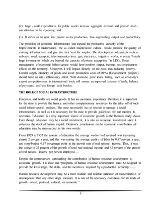 Role of infrastructure in economic development | DOCX