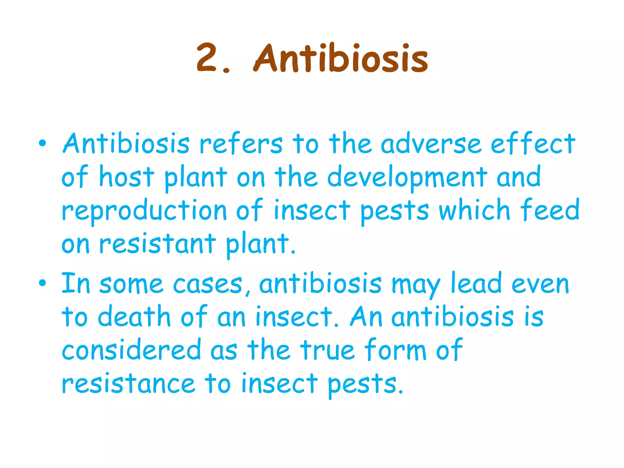 Role of insect resistance in plants | PPTX