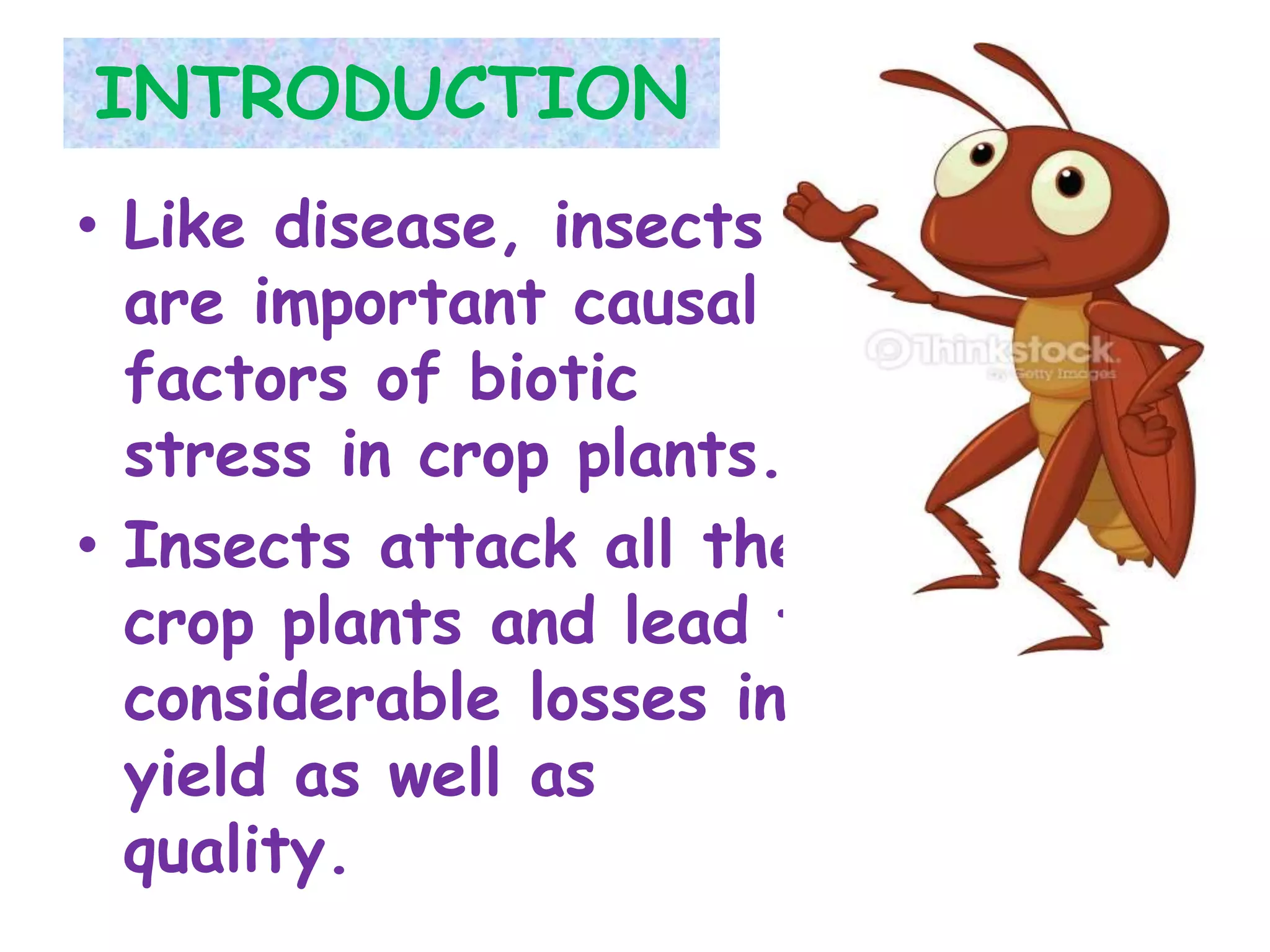 Role of insect resistance in plants | PPTX