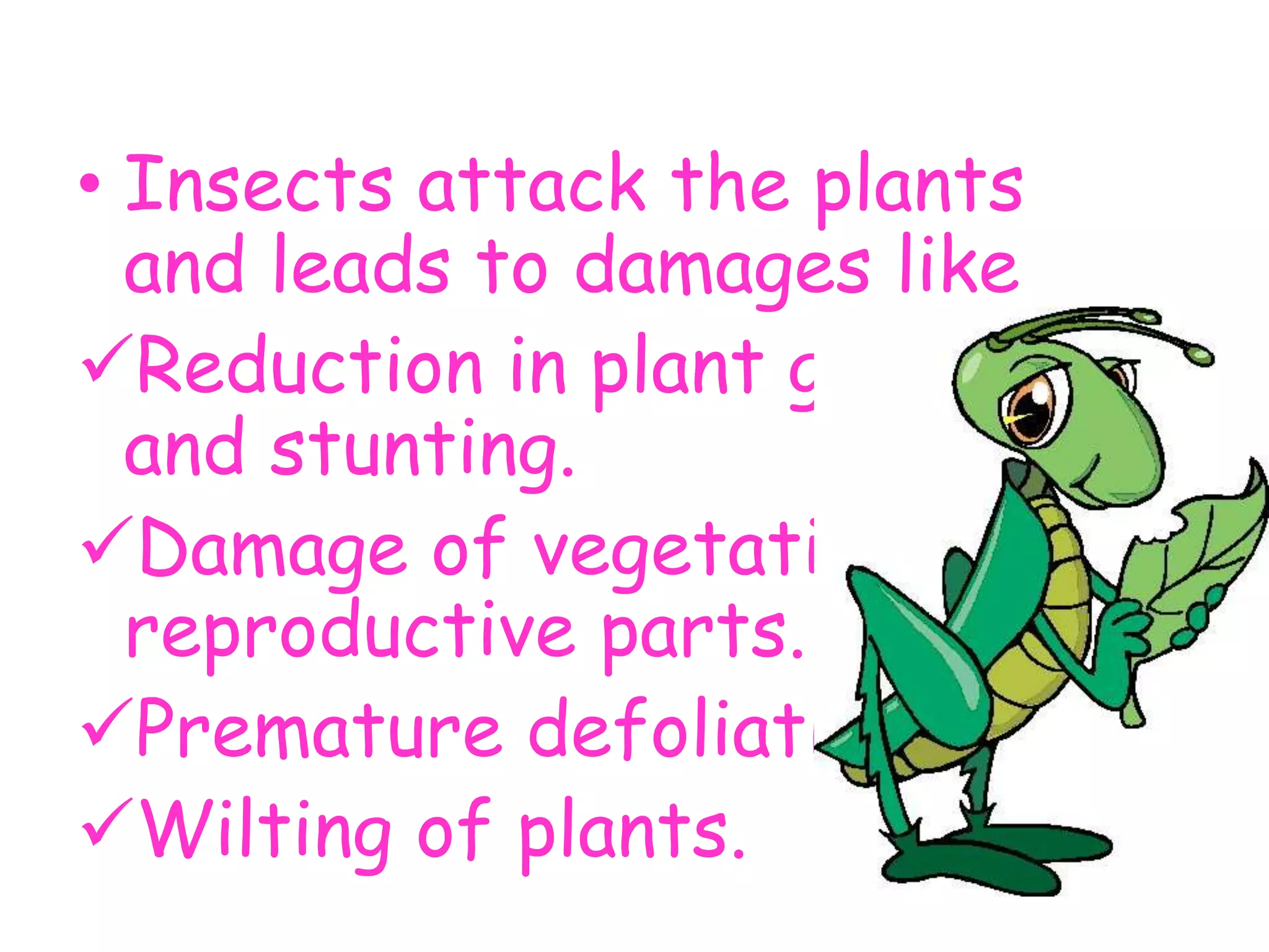 Role of insect resistance in plants | PPTX