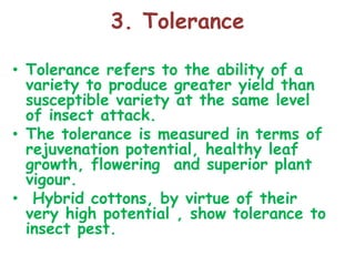 Role of insect resistance in plants | PPTX