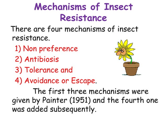 Role of insect resistance in plants | PPTX