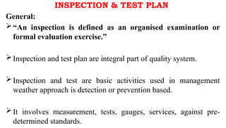 ROLE OF INSPECTION TEST PLAN IN QUALITY PLANNING.pptx