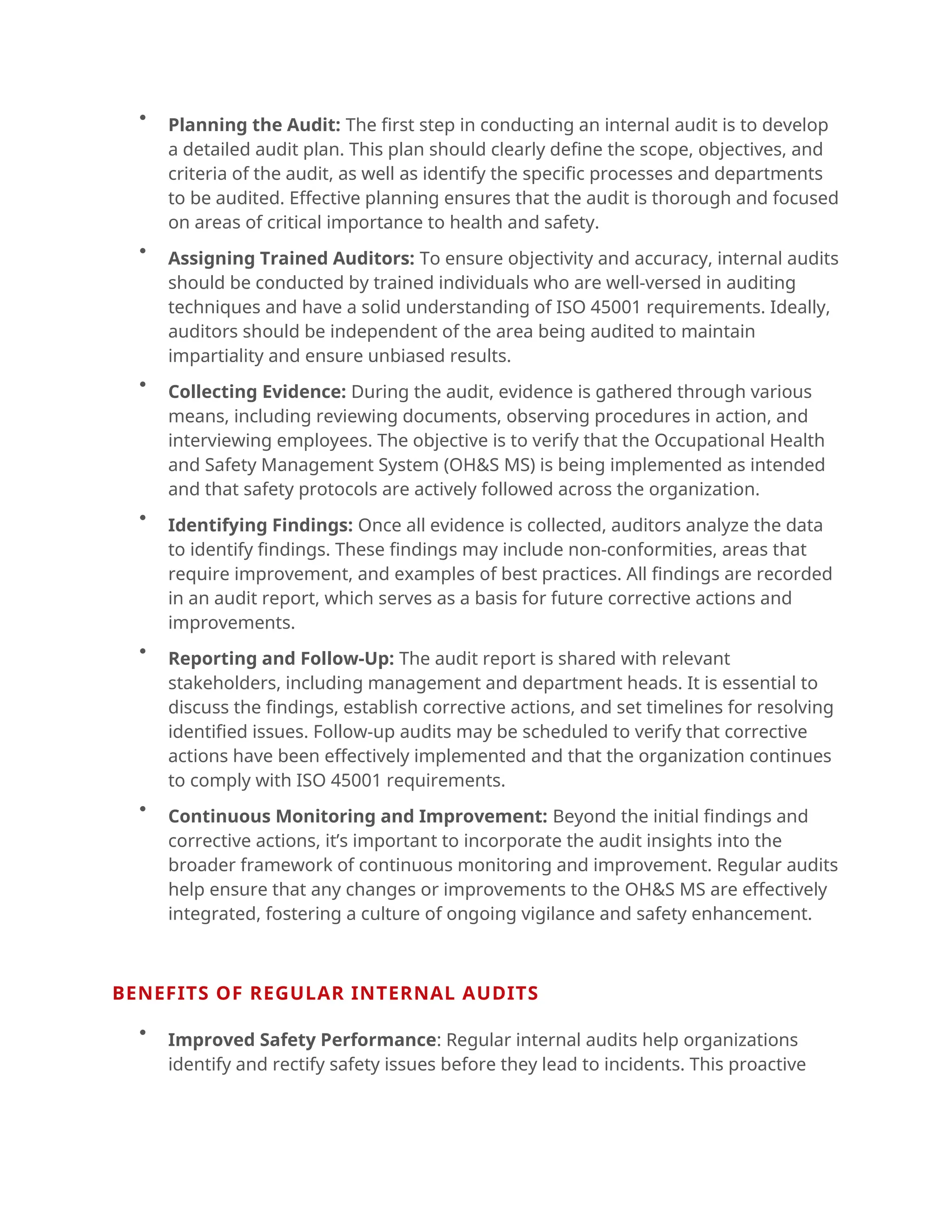 ROLE OF INTERNAL AUDITS IN ISO 45001- DRIVING CONTINUOUS IMPROVEMENT AND EFFECTIVE RISK ...