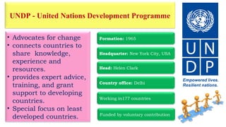 Role of international organization in development | PPT