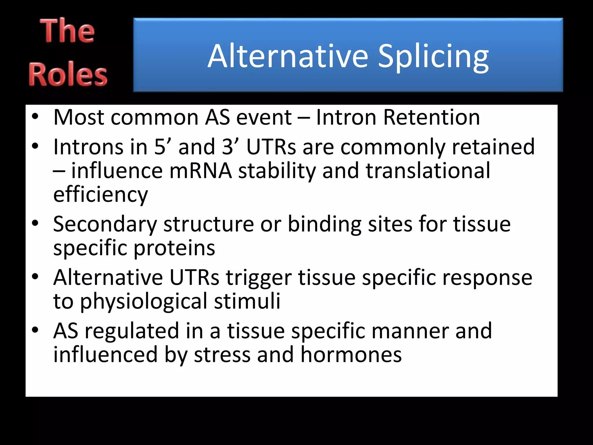 Role of introns in plants | PPTX