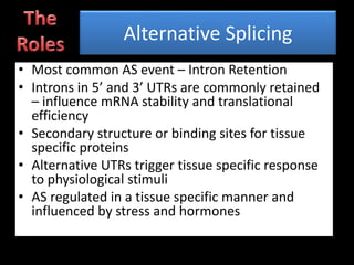 Role of introns in plants | PPTX