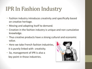 Role of IPR in creativity and knowledge economy vinay & kathir | PDF