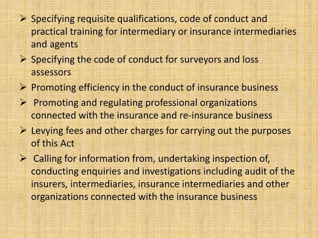 Role of irda | PPTX | Life Insurance | Insurance