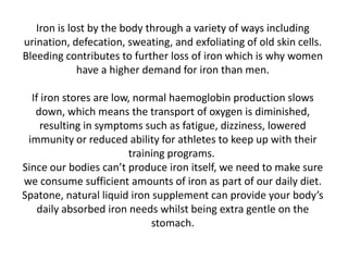 Role of iron in the human body | PPT