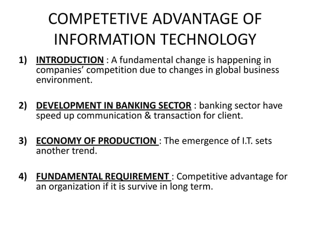 Role of it in business | PPTX | IT and Internet Support | Internet