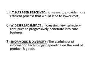 Role of it in business | PPTX
