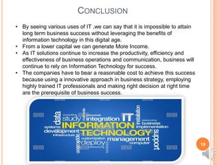 Role of it in business | PPTX