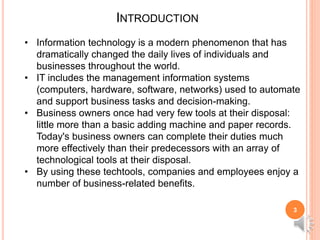 Role of it in business | PPTX