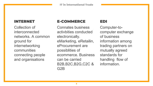 Role of Information Technology in international trade | PPT