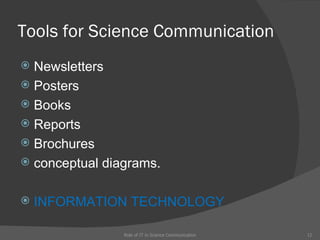 Role of IT in Science Communication | PPT