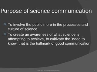 Role of IT in Science Communication | PPT